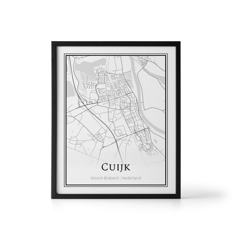 Plattegrond Cuijk poster - Where It Happened