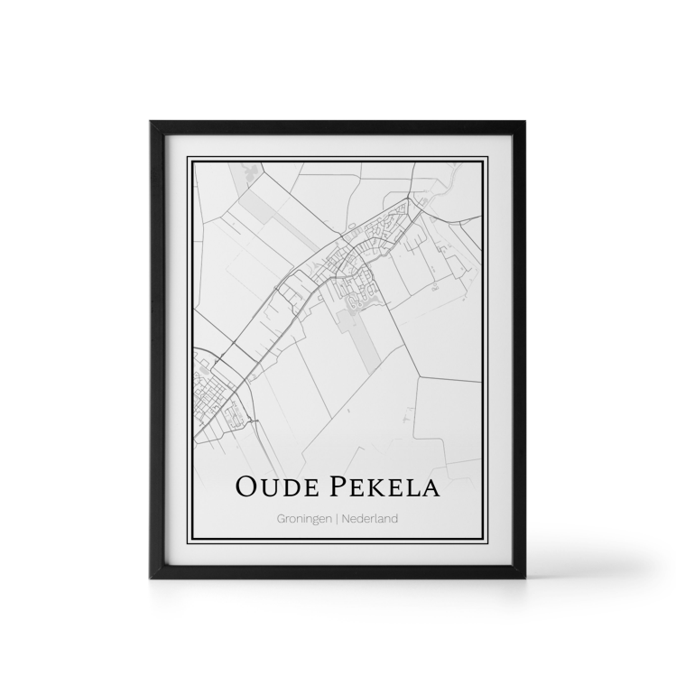 Plattegrond Oude Pekela poster - Where It Happened