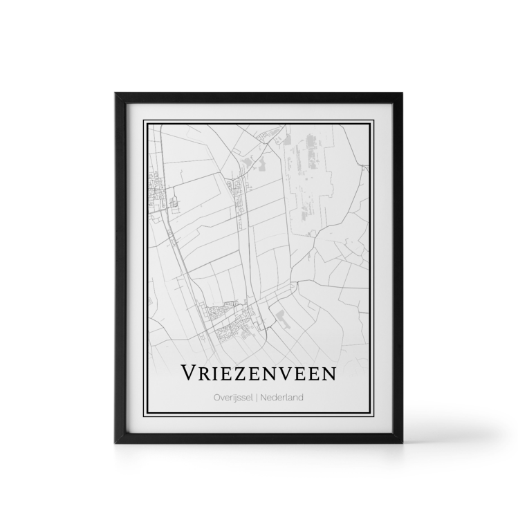 Plattegrond Vriezenveen poster - Where It Happened