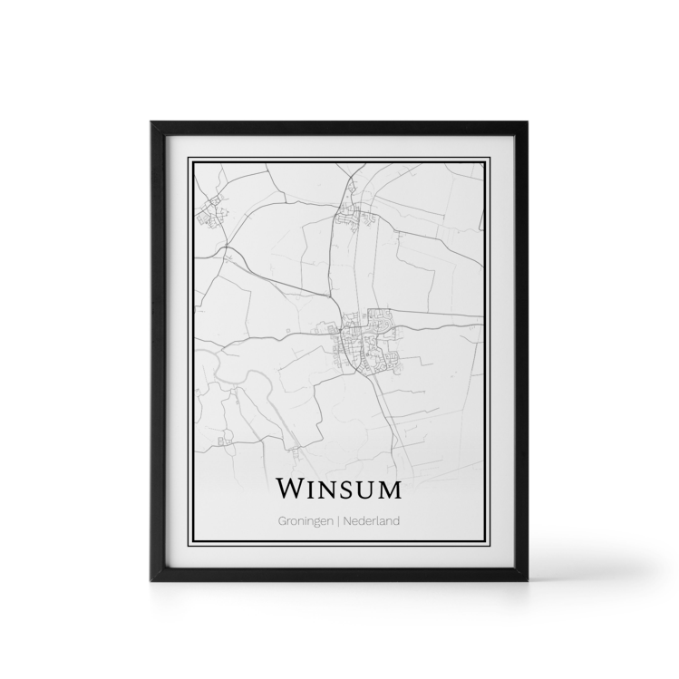 Plattegrond Winsum poster - Where It Happened