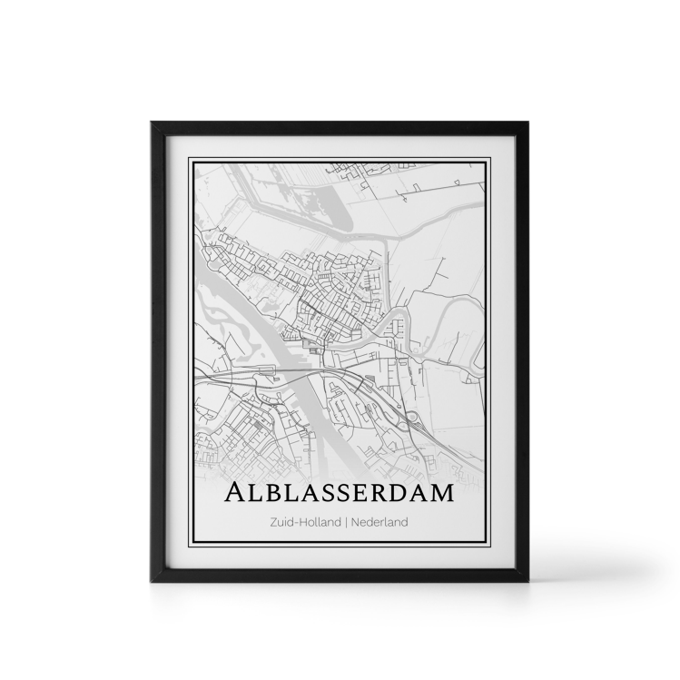 Plattegrond Alblasserdam poster - Where It Happened