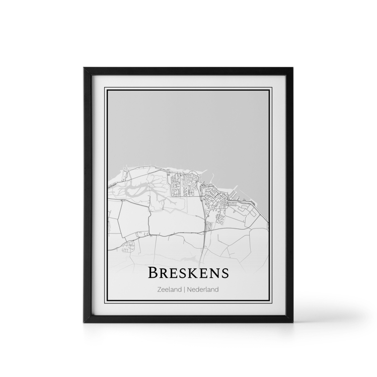 Plattegrond Breskens poster - Where It Happened