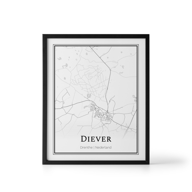 Plattegrond Diever poster - Where It Happened