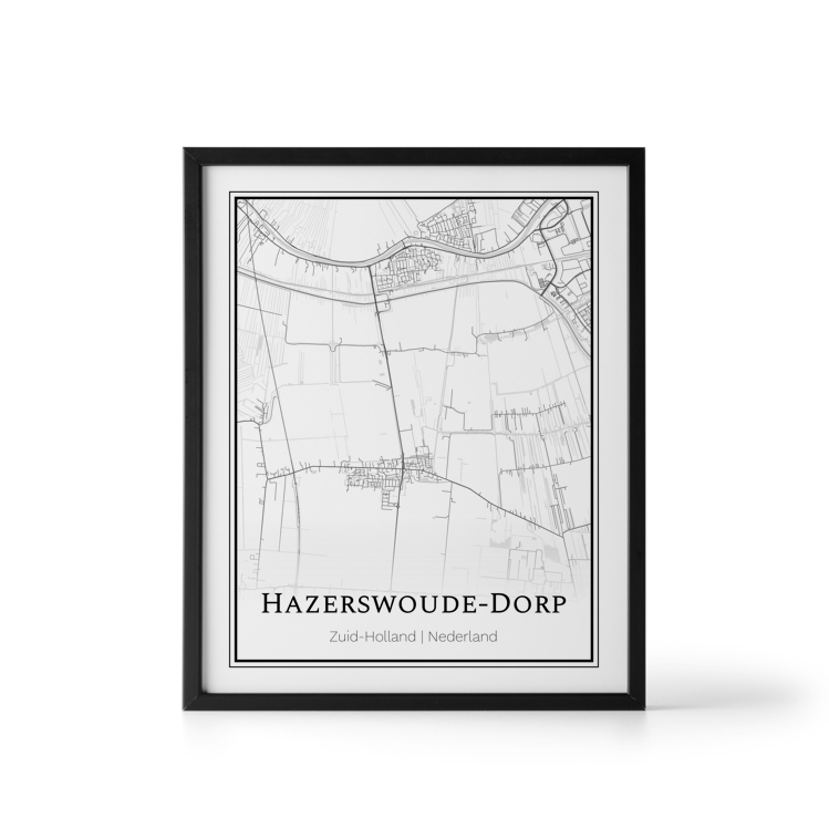 Plattegrond Hazerswoude-Dorp poster - Where It Happened