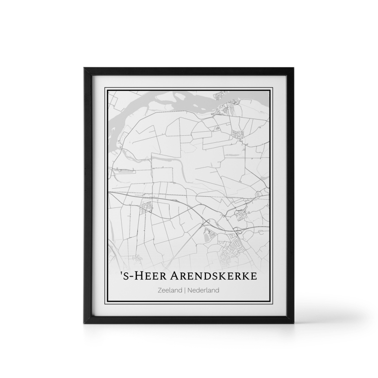 Plattegrond 's-Heer Arendskerke poster - Where It Happened