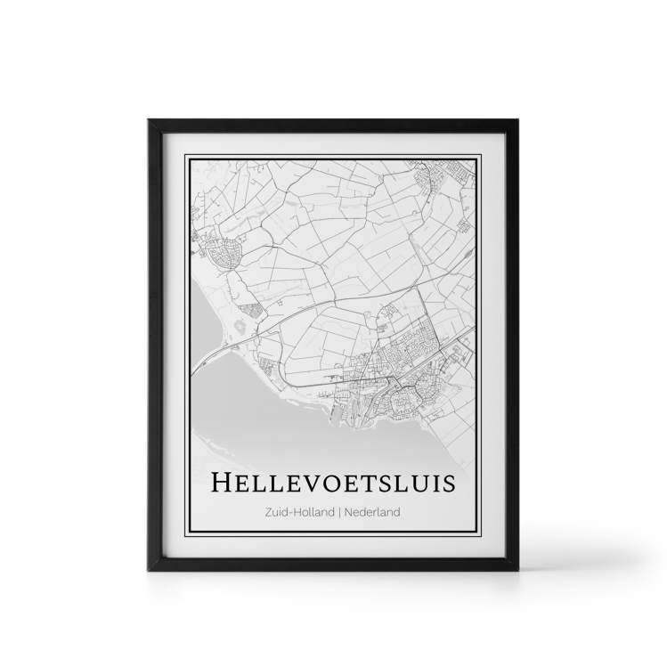 Plattegrond Hellevoetsluis poster - Where It Happened