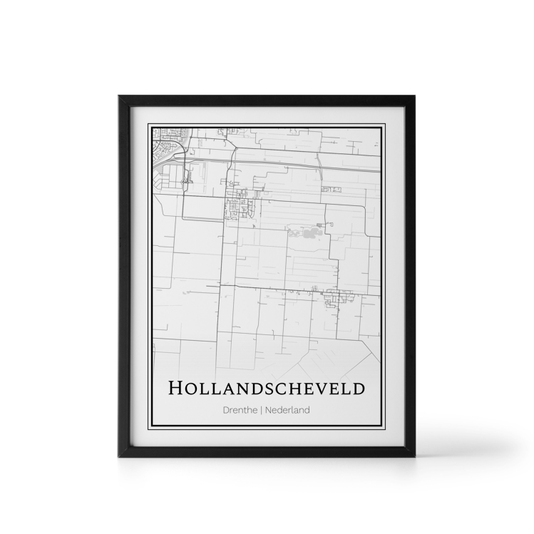 Plattegrond Hollandscheveld poster - Where It Happened