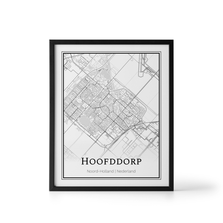 Plattegrond Hoofddorp poster - Where It Happened