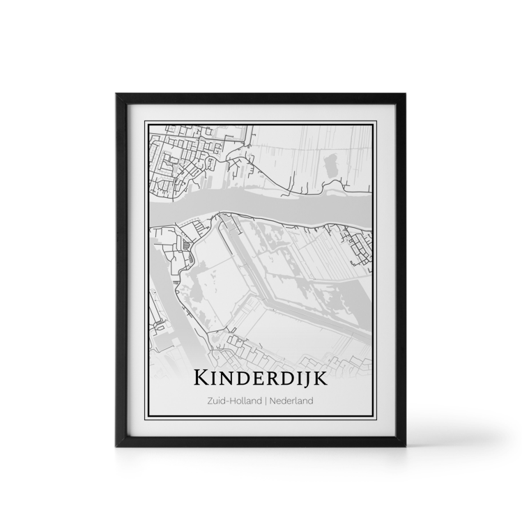 Plattegrond Kinderdijk poster - Where It Happened