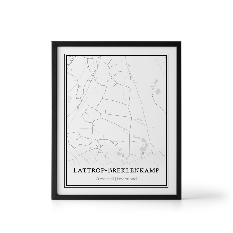 Plattegrond Lattrop-Breklenkamp poster - Where It Happened