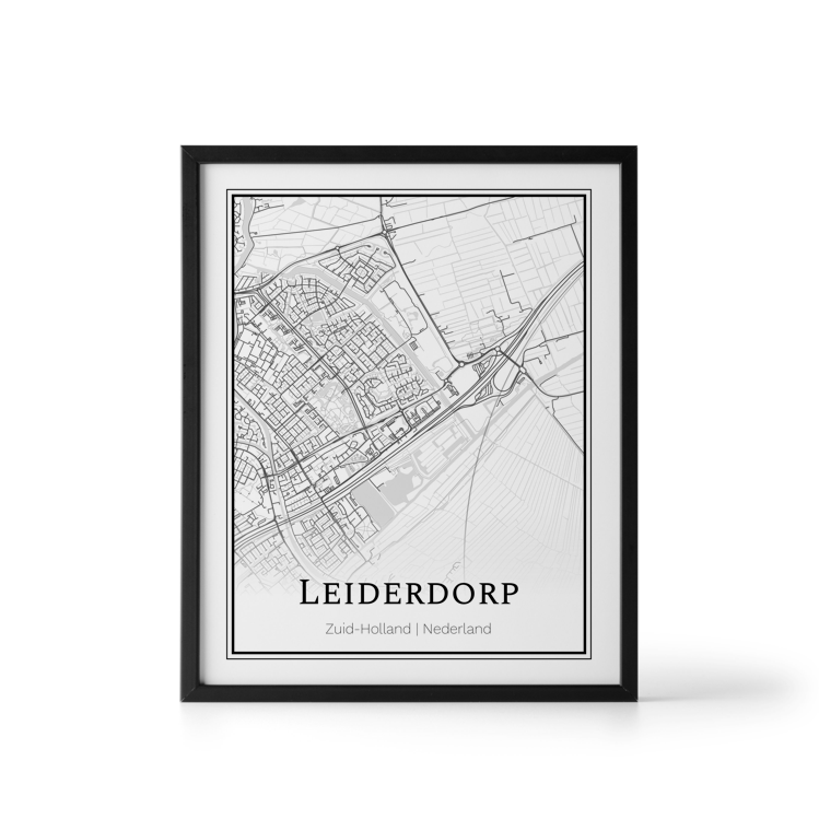 Plattegrond Leiderdorp poster - Where It Happened