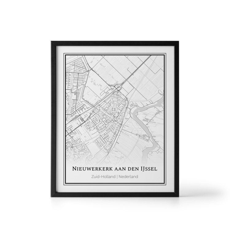 Plattegrond Nieuwerkerk aan den IJssel poster - Where It Happened