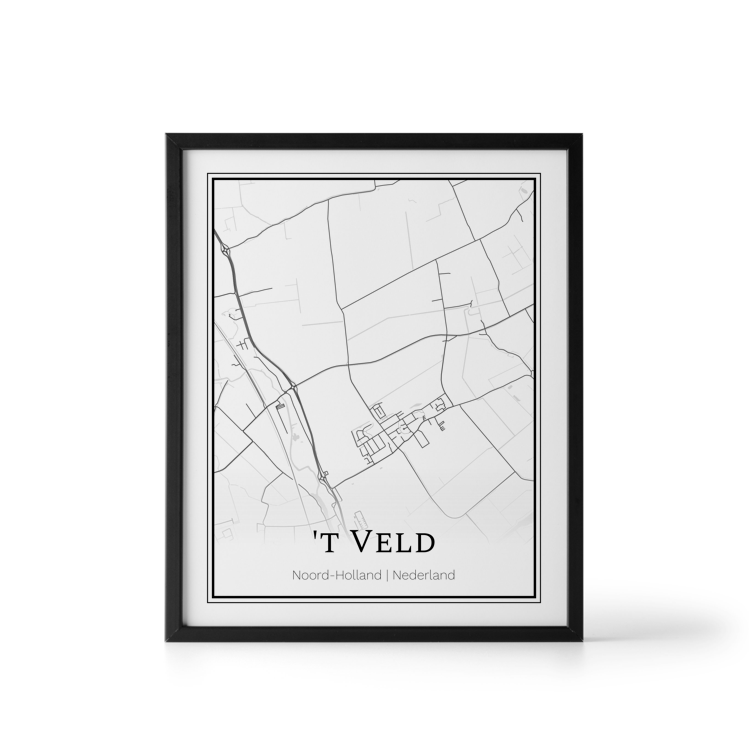 Plattegrond 't Veld poster - Where It Happened