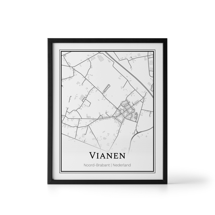 Plattegrond Vianen poster - Where It Happened