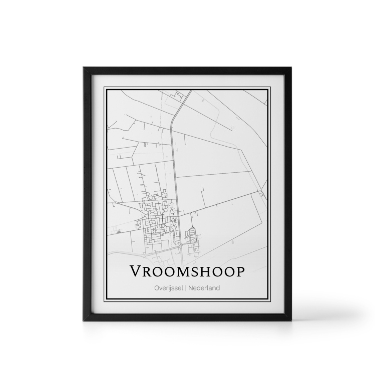 Plattegrond Vroomshoop poster - Where It Happened