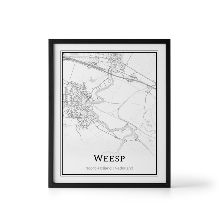Plattegrond Weesp poster - Where It Happened