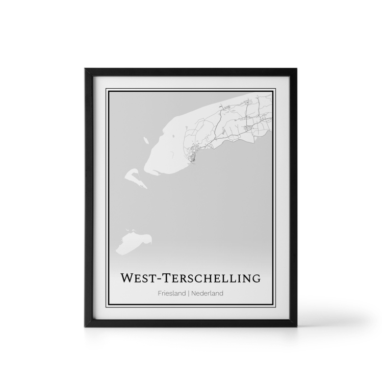 Plattegrond West-Terschelling poster - Where It Happened