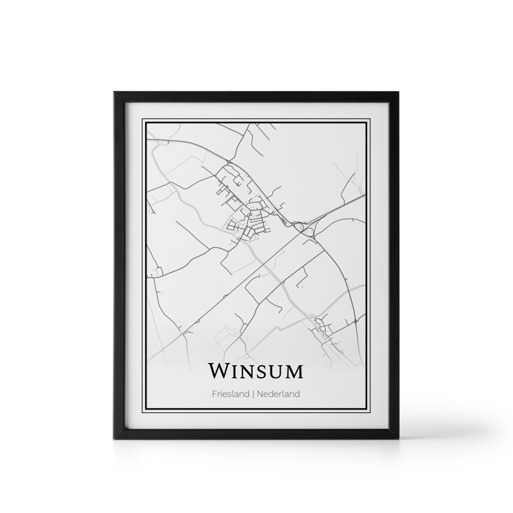 Plattegrond Winsum poster - Where It Happened