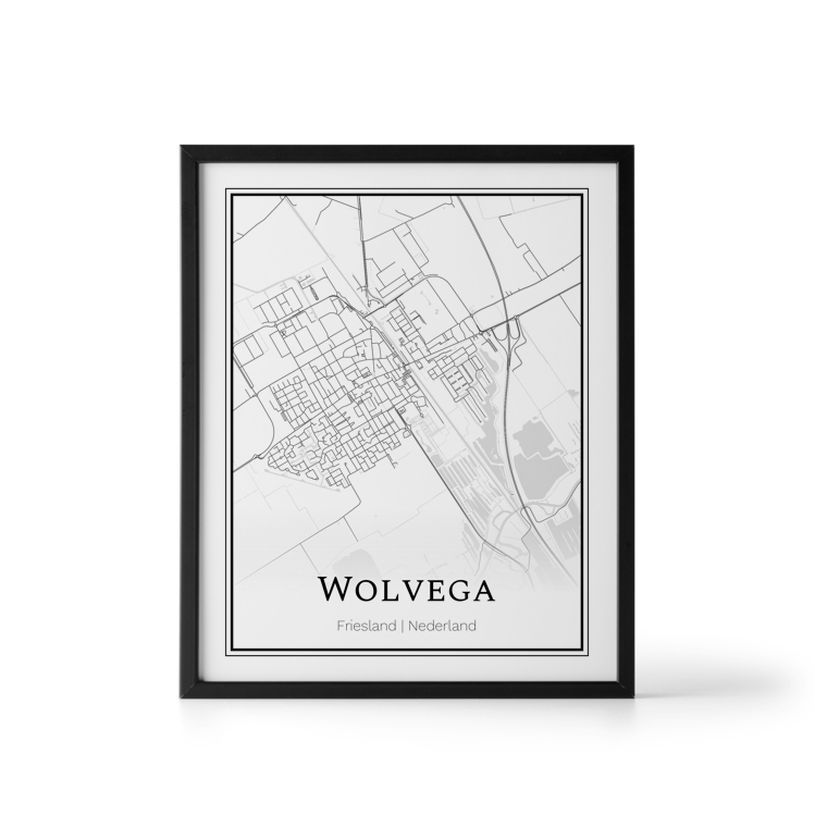 Plattegrond Wolvega poster - Where It Happened