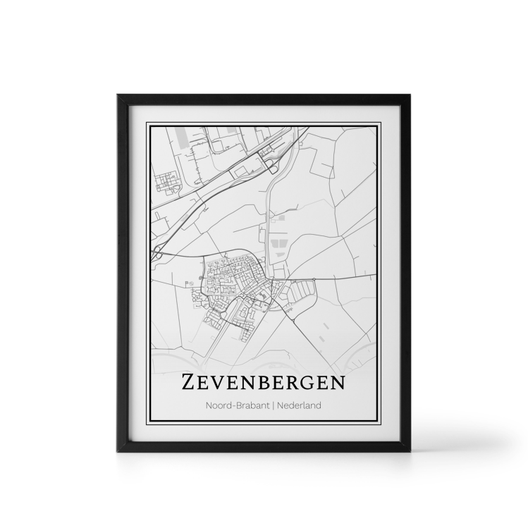 Plattegrond Zevenbergen poster - Where It Happened