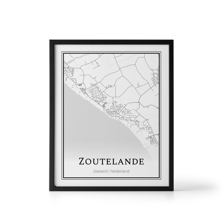 Plattegrond Zoutelande poster - Where It Happened