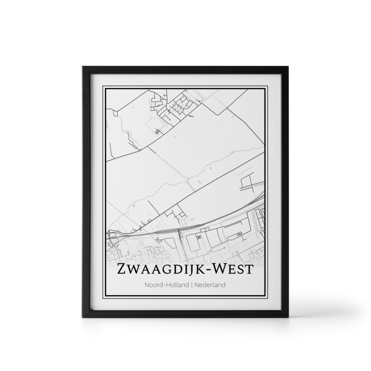 Plattegrond Zwaagdijk-West poster - Where It Happened