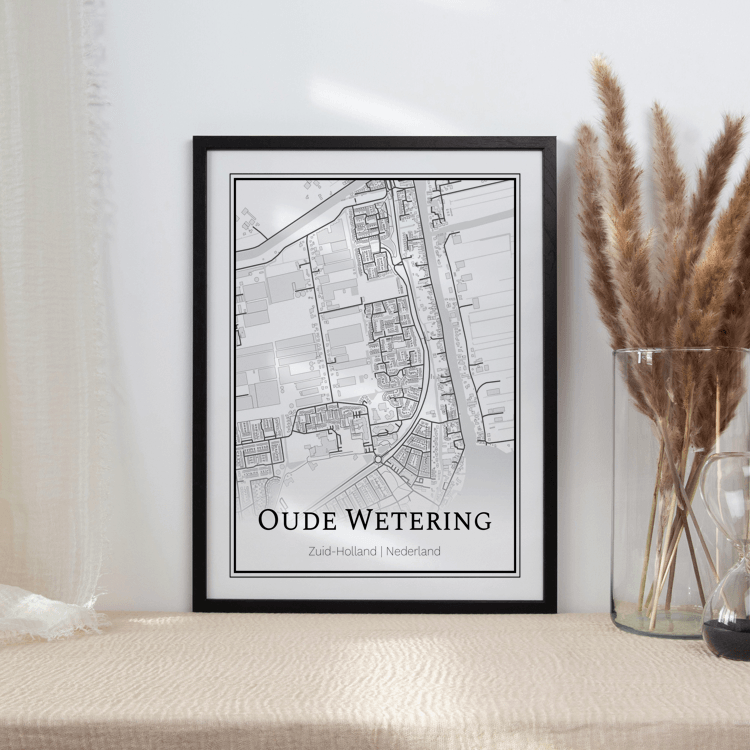 Plattegrond Oude Wetering poster - Where It Happened