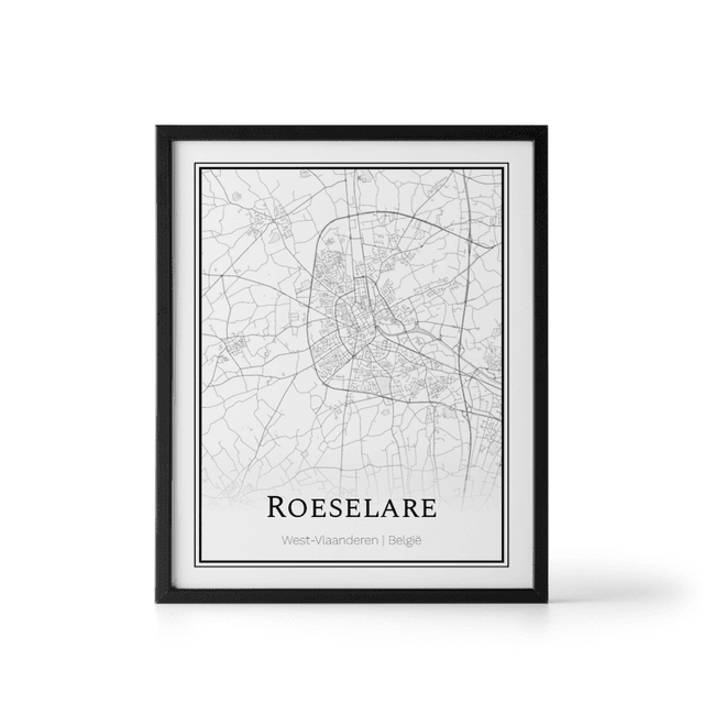 Plattegrond Roeselare poster - Where It Happened