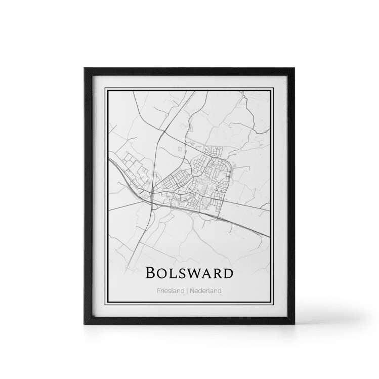Plattegrond Bolsward poster - Where It Happened