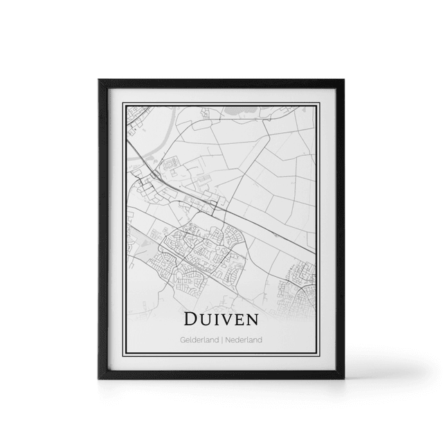 Plattegrond Duiven poster - Where It Happened