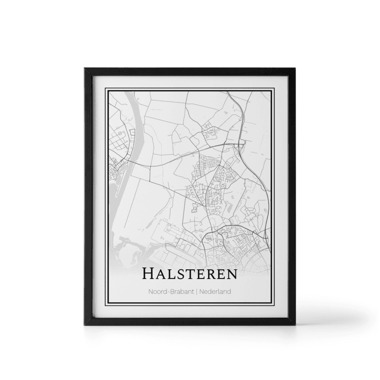 Plattegrond Halsteren poster - Where It Happened