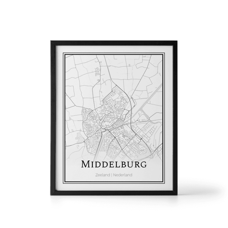 Plattegrond Middelburg poster - Where It Happened