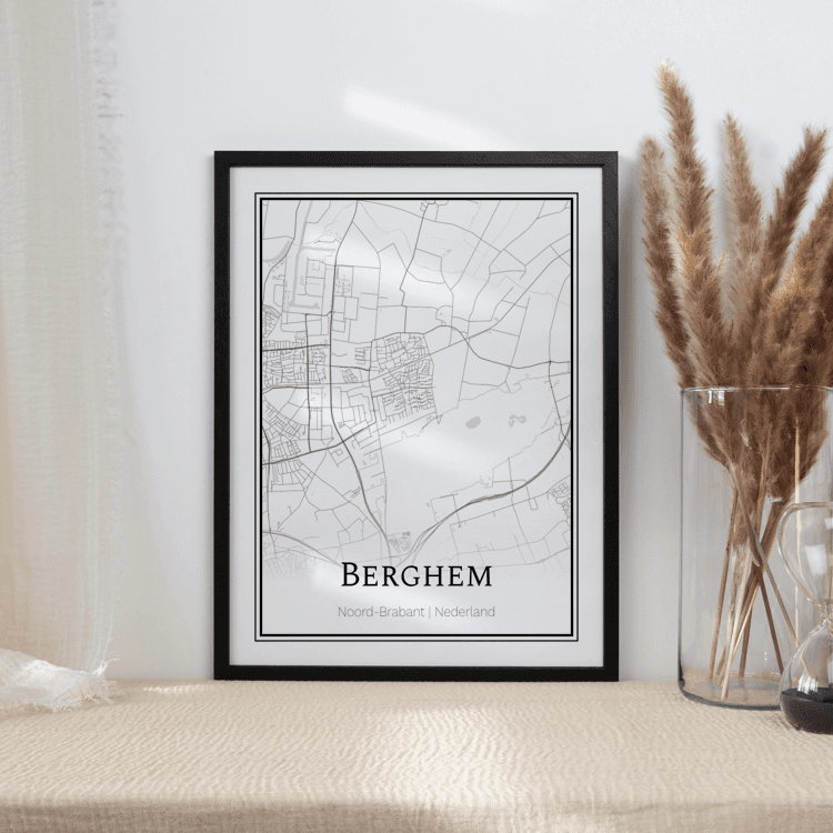 Plattegrond Berghem poster - Where It Happened