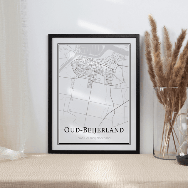 Plattegrond Oud-Beijerland poster - Where It Happened