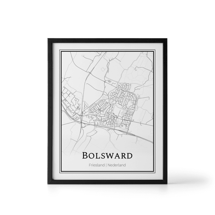 Plattegrond Bolsward poster - Where It Happened