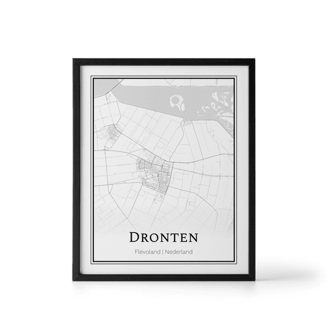 Plattegrond Dronten poster - Where It Happened