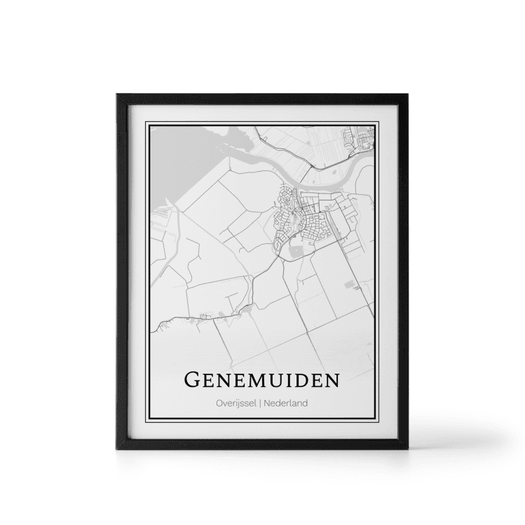 Plattegrond Genemuiden poster - Where It Happened