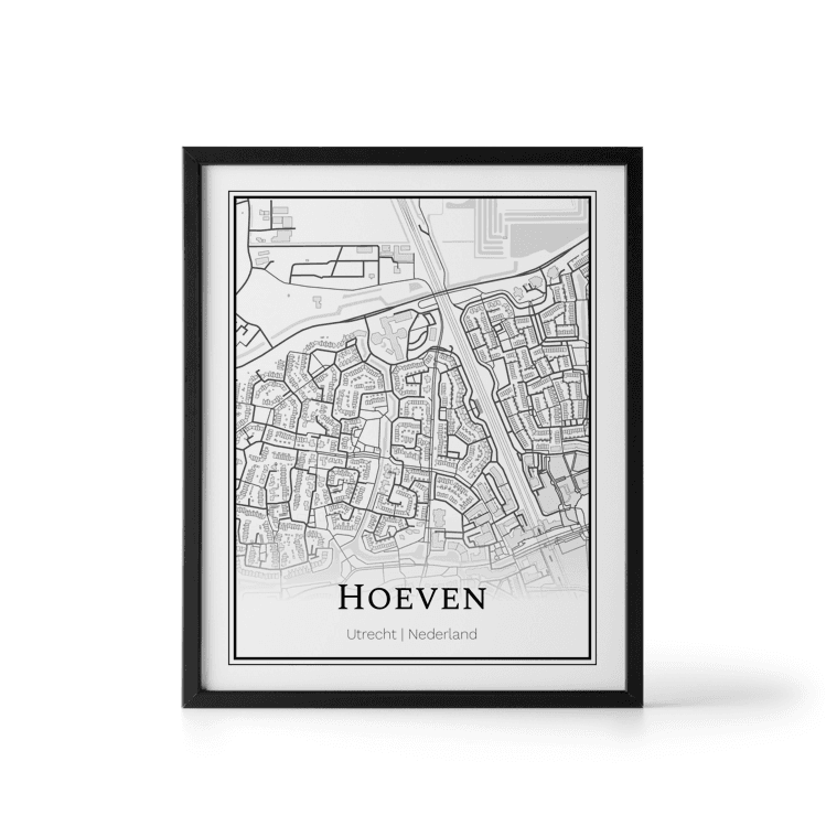 Plattegrond Hoeven poster - Where It Happened