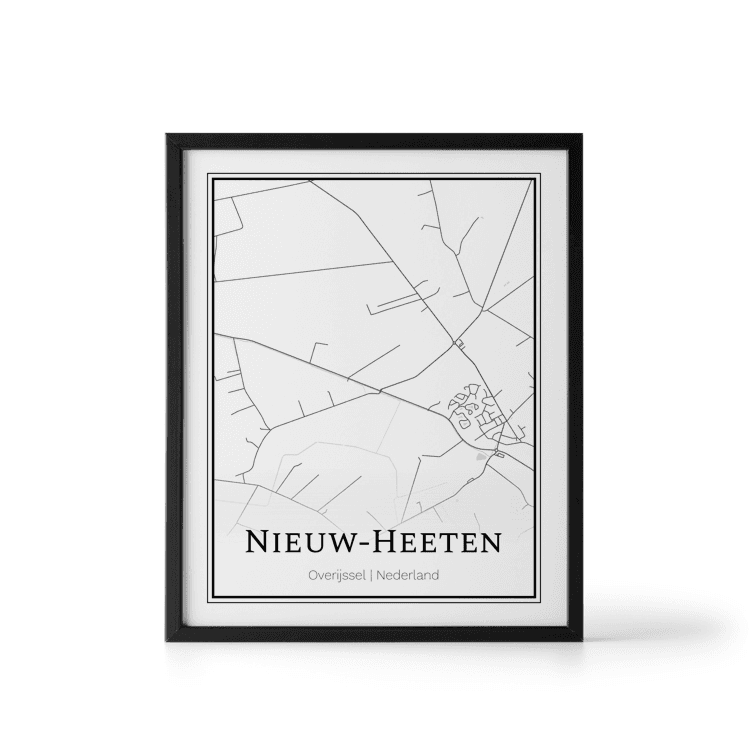 Plattegrond Nieuw-Heeten poster - Where It Happened