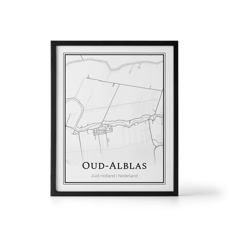 Plattegrond Oud-Alblas poster - Where It Happened