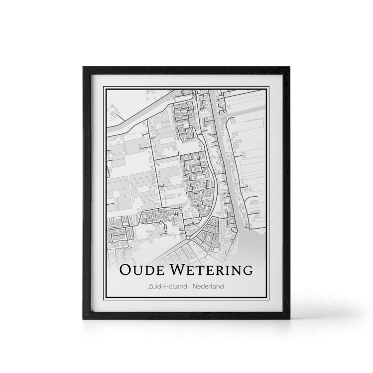 Plattegrond Oude Wetering poster - Where It Happened