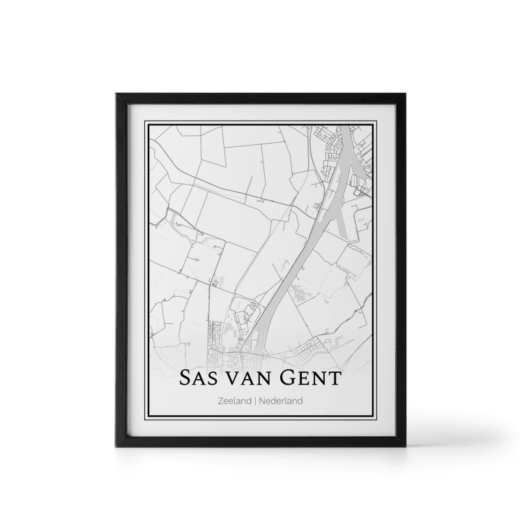 Plattegrond Sas van Gent poster - Where It Happened