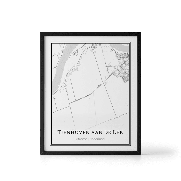 Plattegrond Tienhoven aan de Lek poster - Where It Happened