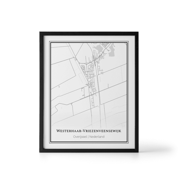Plattegrond Westerhaar-Vriezenveensewijk poster - Where It Happened