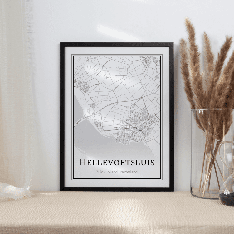 Plattegrond Hellevoetsluis poster - Where It Happened