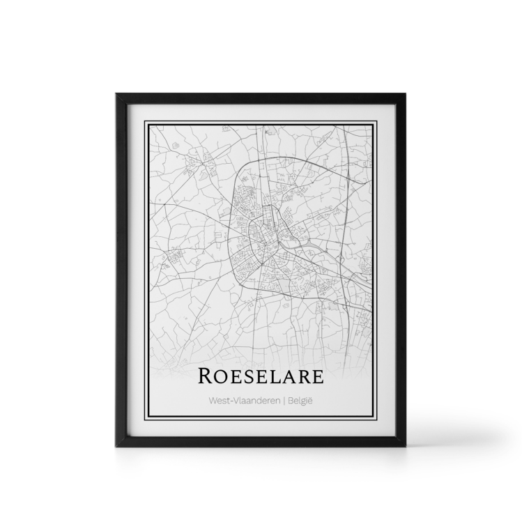 Plattegrond Roeselare poster - Where It Happened