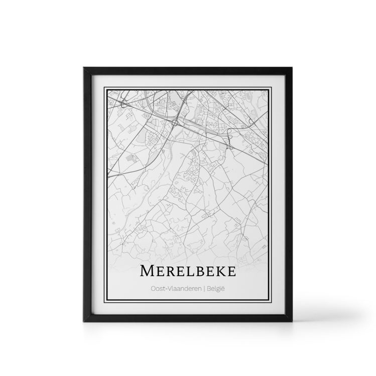 Plattegrond Merelbeke poster - Where It Happened