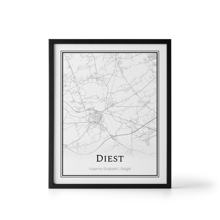 Plattegrond Diest poster - Where It Happened