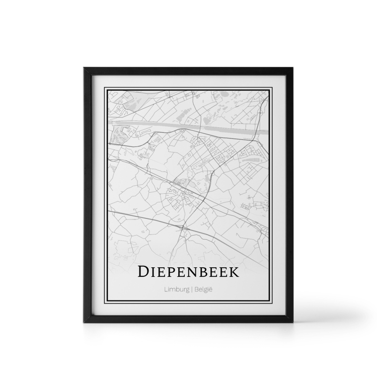 Plattegrond Diepenbeek poster - Where It Happened