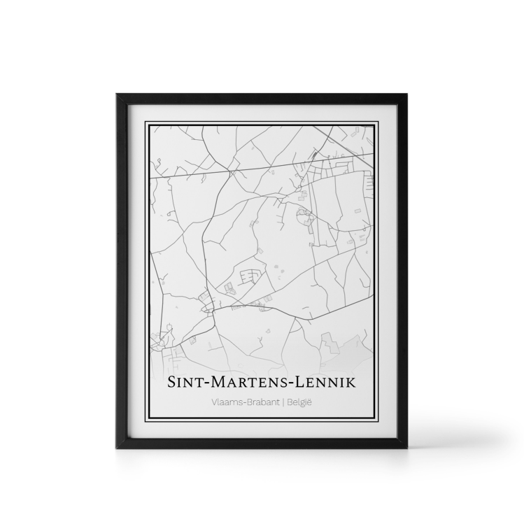 Plattegrond Sint-Martens-Lennik poster - Where It Happened